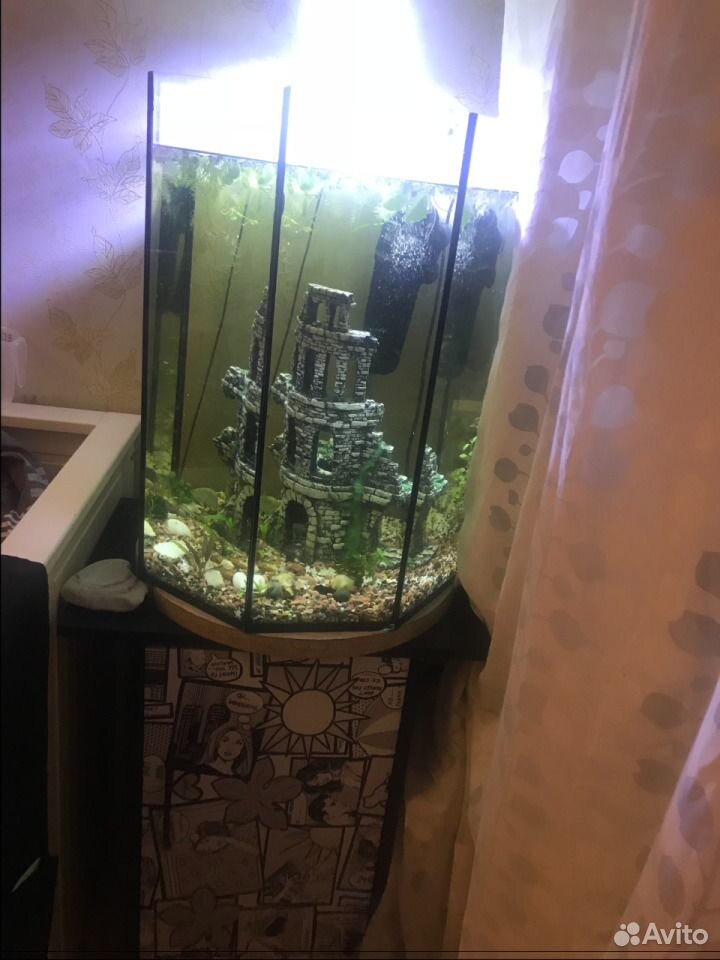 Аквариум колона,башня, круглый, восьмигранный 100л