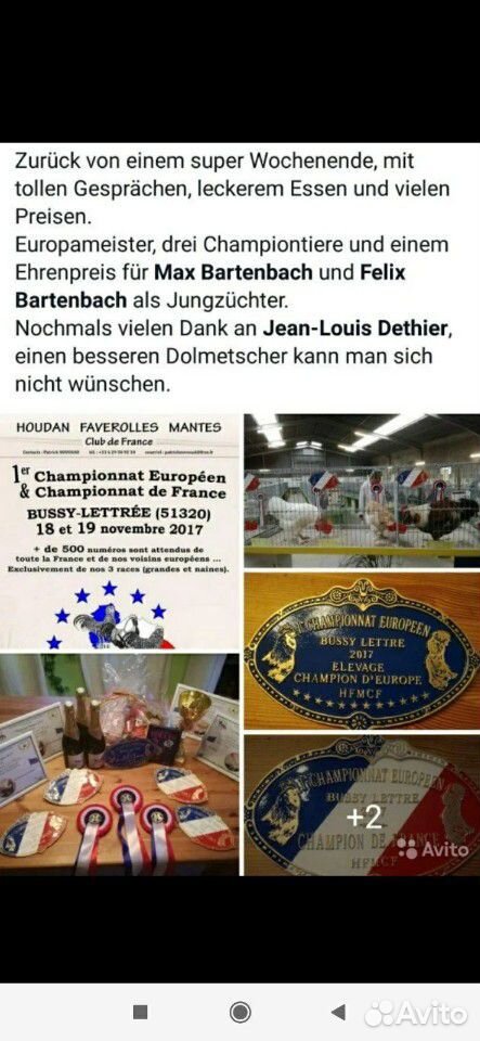 Инкубационное яйцо : Фавероль, Паудан, Лакенфельде